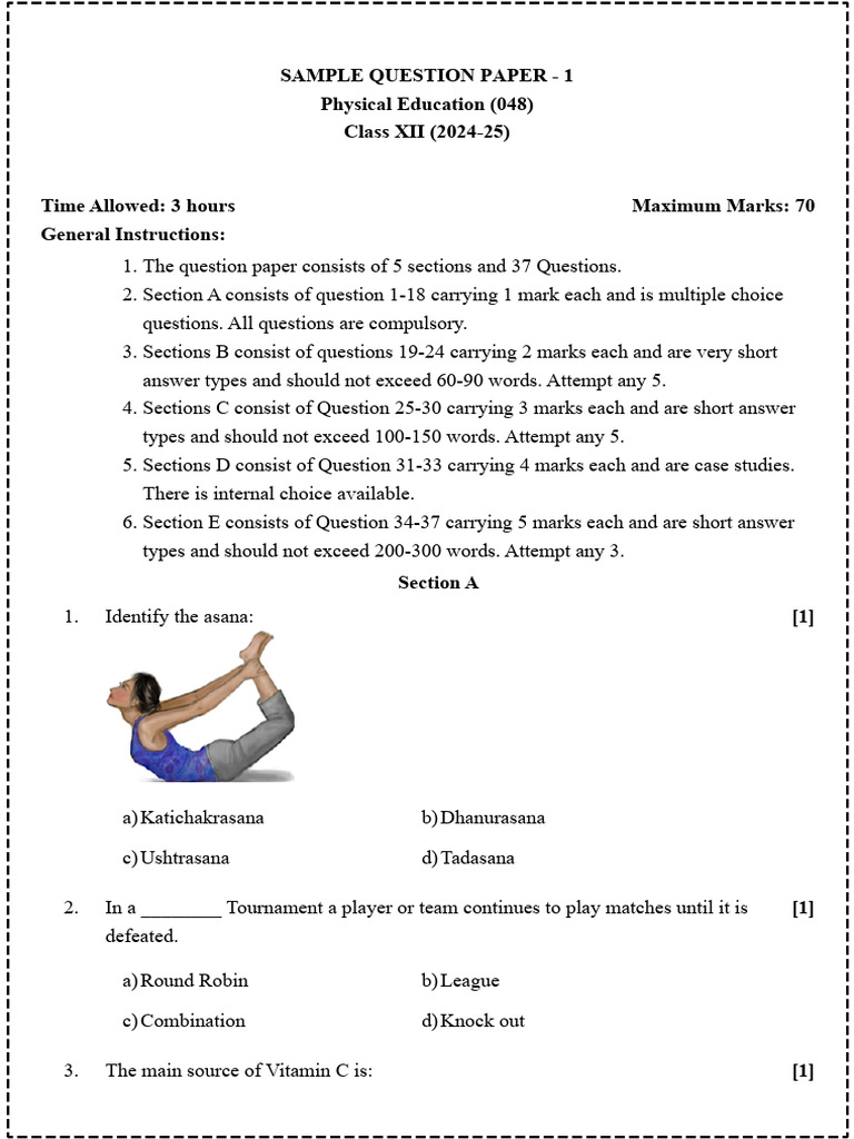 12th Physical Education Paper 1 and 2 For Cbse | PDF | Aggression ...