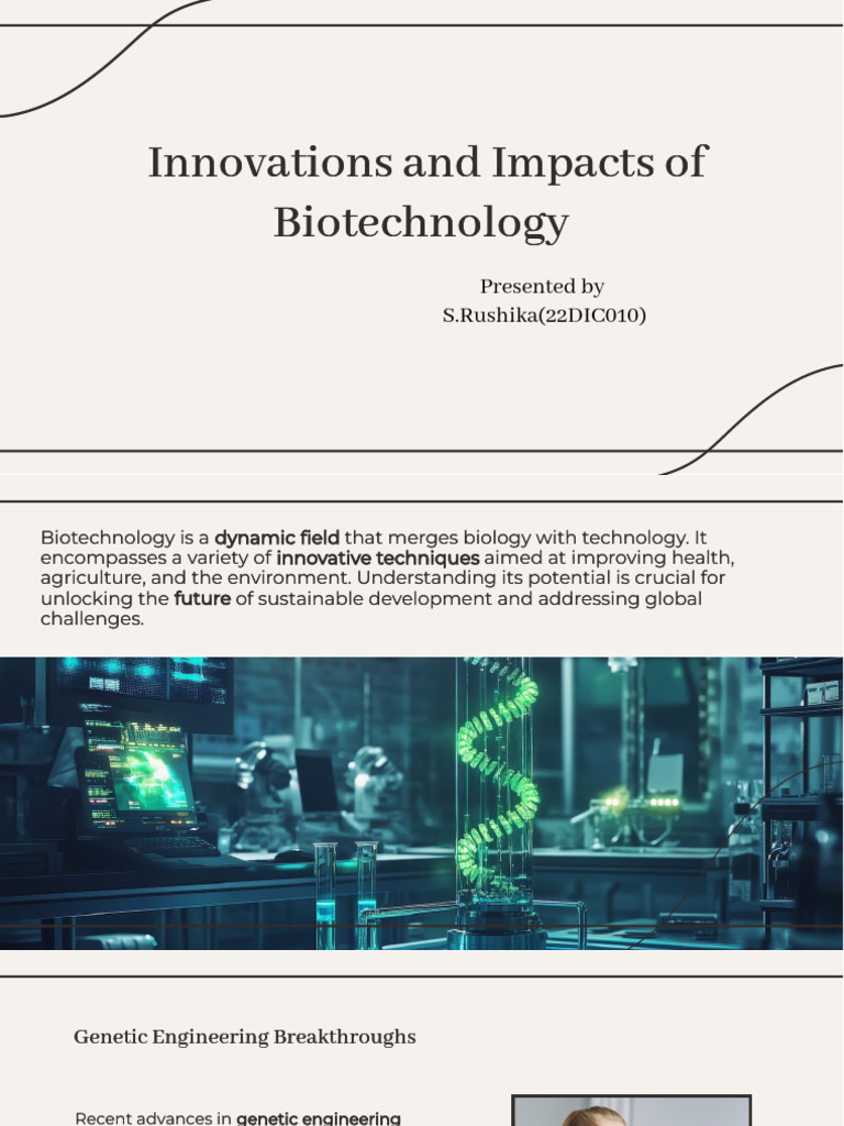 Slidesgo Unlocking The Future Innovations and Impacts of Biotechnology 20240908081249qLJ9 | PDF