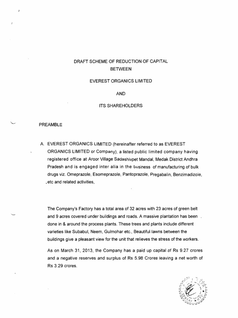 2 - Scheme of Capital Reduction | PDF