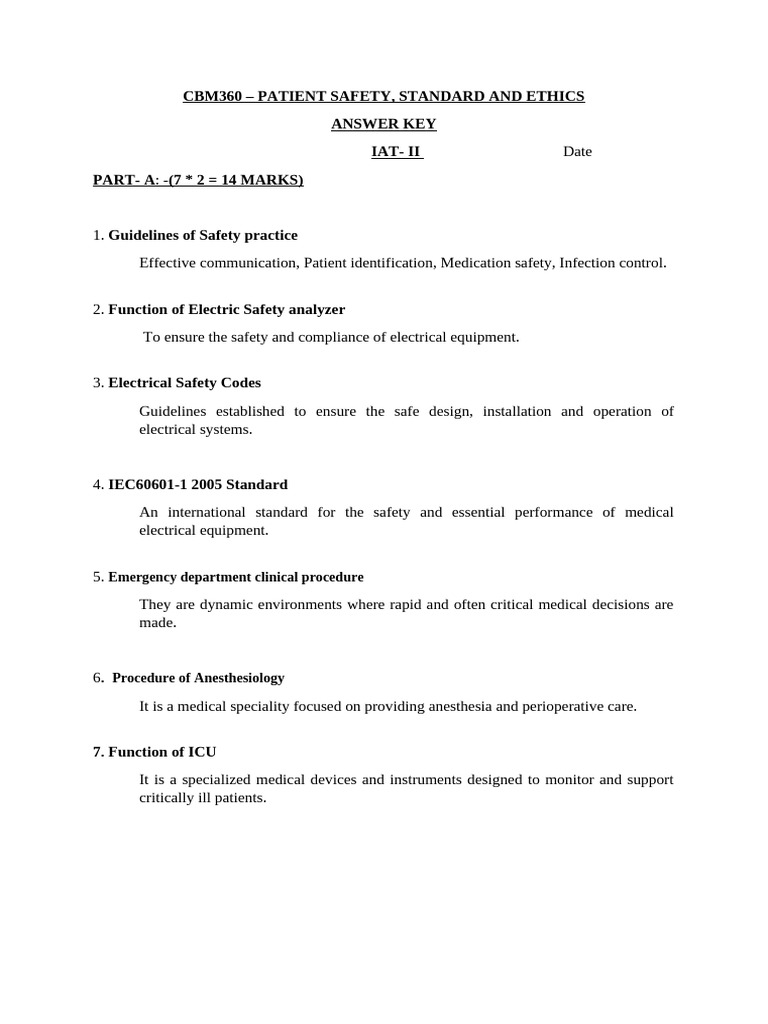 Psse - IAT - 2 ANSWER KEY | PDF
