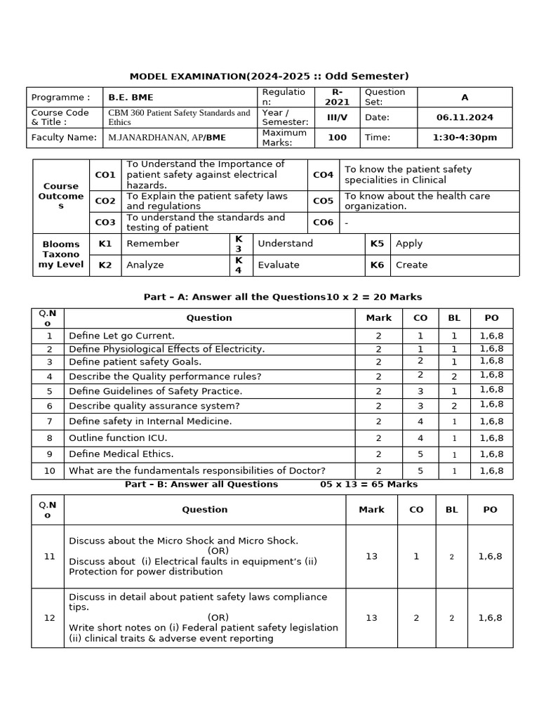 Psse Model - A Edited | PDF | Patient Safety | Medicine