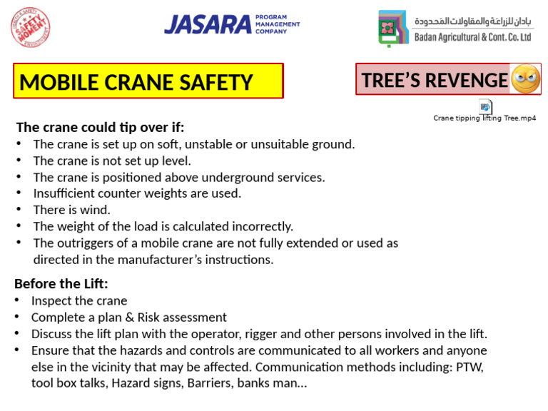 Safety Moment Crane Safety | PDF
