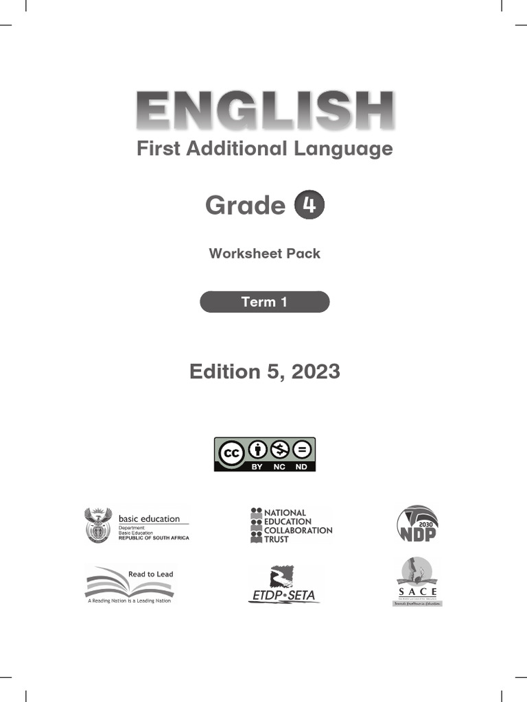 Gr4 Term 1 2023 Psrip Efal Worksheets | PDF | Linguistics