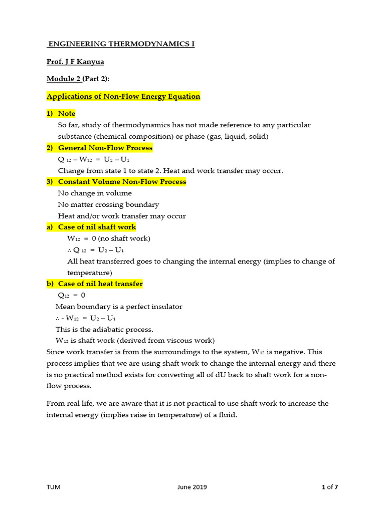 Module 2 Part 2 ENGINEERING THERMODYNAMICS I | PDF | Heat | Temperature