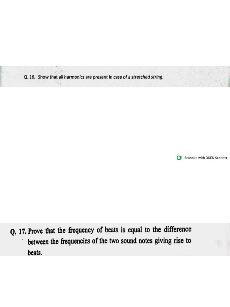 Superposition of Waves 3 Mark's Questions | PDF