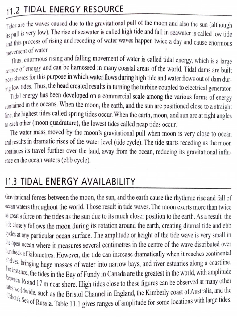 Tidal Energy | PDF | Tide | Oceans