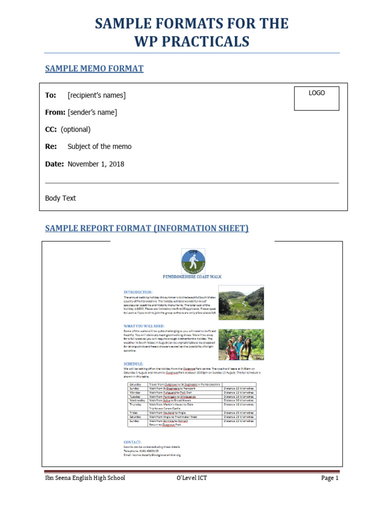 sample formats ICT Practical | PDF | Email