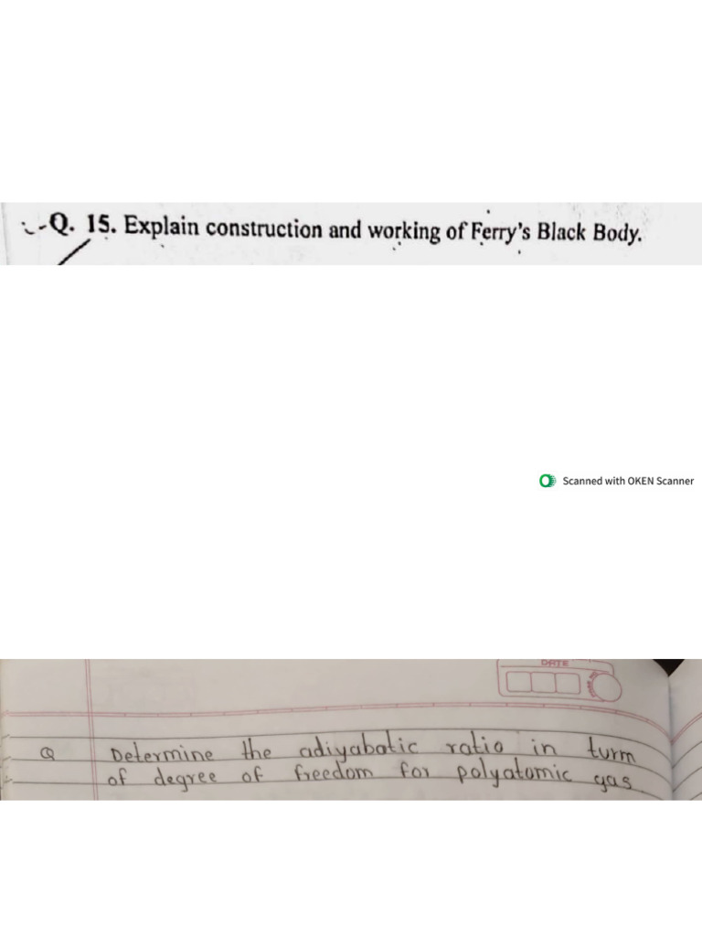 Kinetic Theory of Gases 3 Mark's Questions | PDF