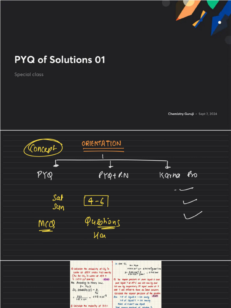 PYQ of Solutions 01 With Anno | PDF