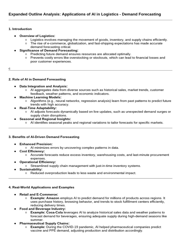 Outline | PDF | Forecasting | Artificial Intelligence