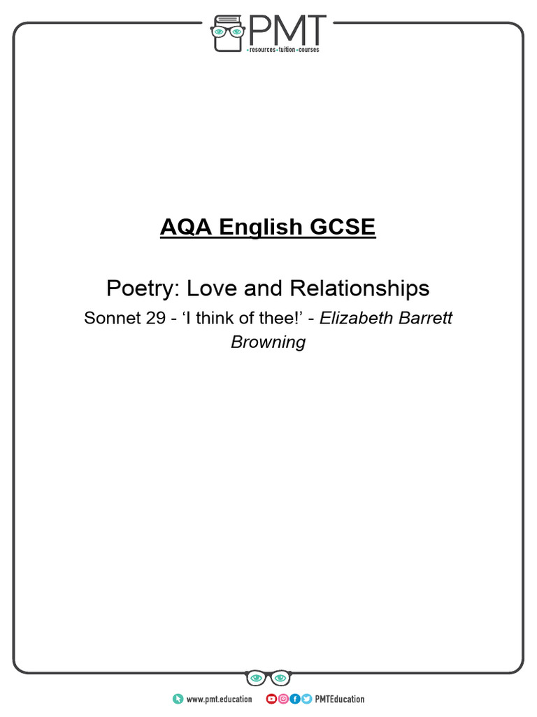 Sonnet 29 Analysis: Love's Obsession | PDF | Poetry | Sonnets