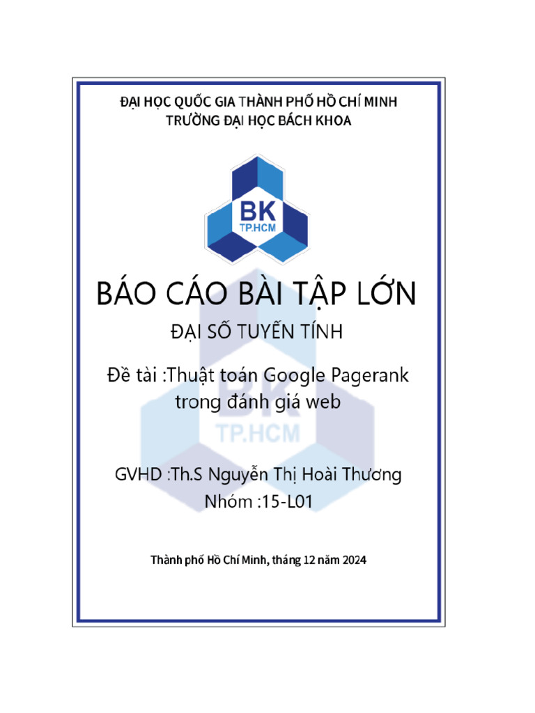 BTL Nhóm 15 L01 | PDF