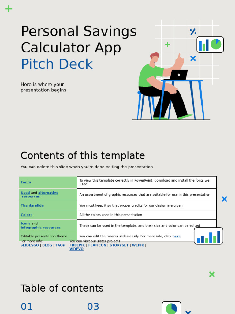 Personal Savings Calculator Pitch Deck | PDF | Market (Economics ...