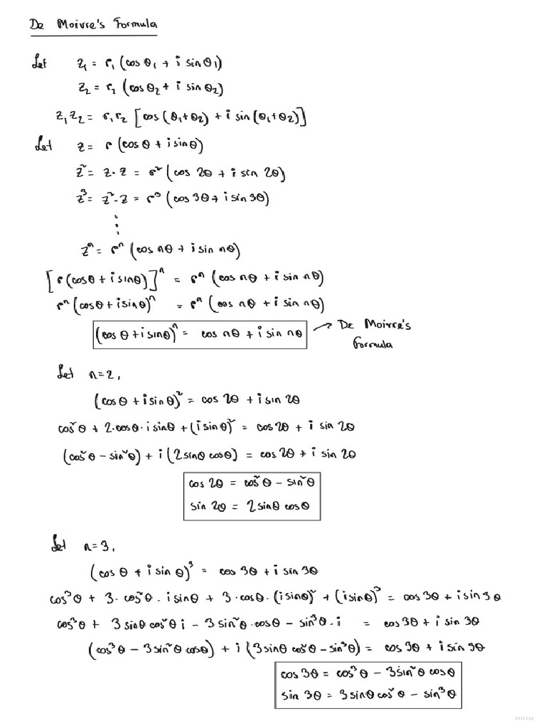 De-Moivre-s-Formula | PDF