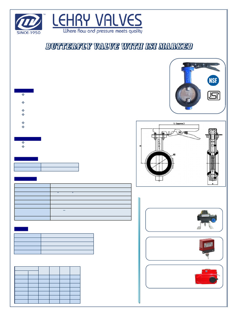 Lehry Waffer Type Butterfly Valve | PDF | Valve | Mechanical Engineering