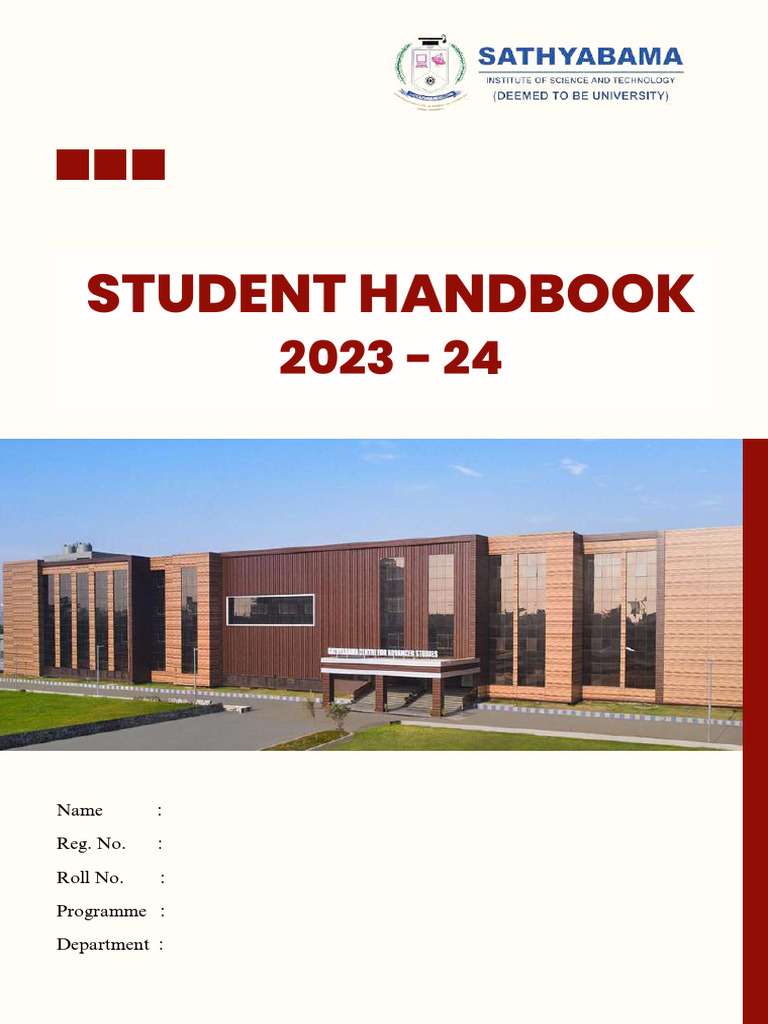 Student Handbook 2023-24 | PDF | Engineering | Association For Computing Machinery