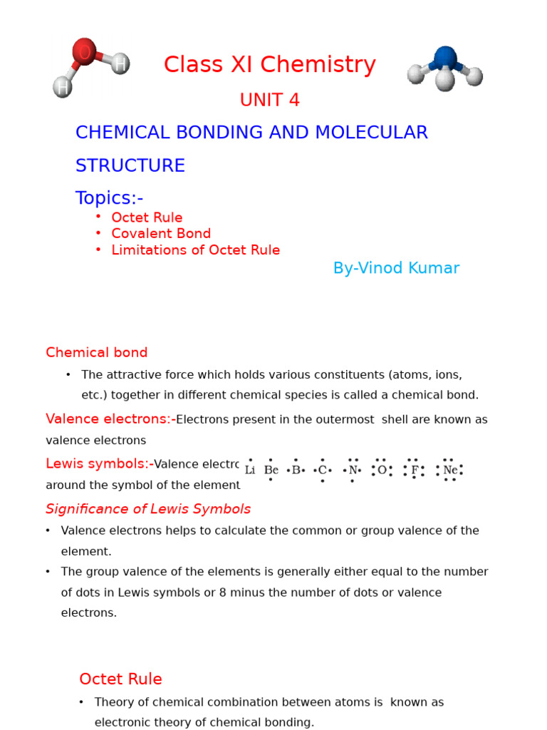Chemical Bonding and Molecular Structure | PDF | Molecular Orbital ...