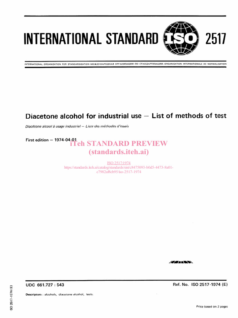 ISO-2517-1974 | PDF | International Organization For Standardization | Distillation