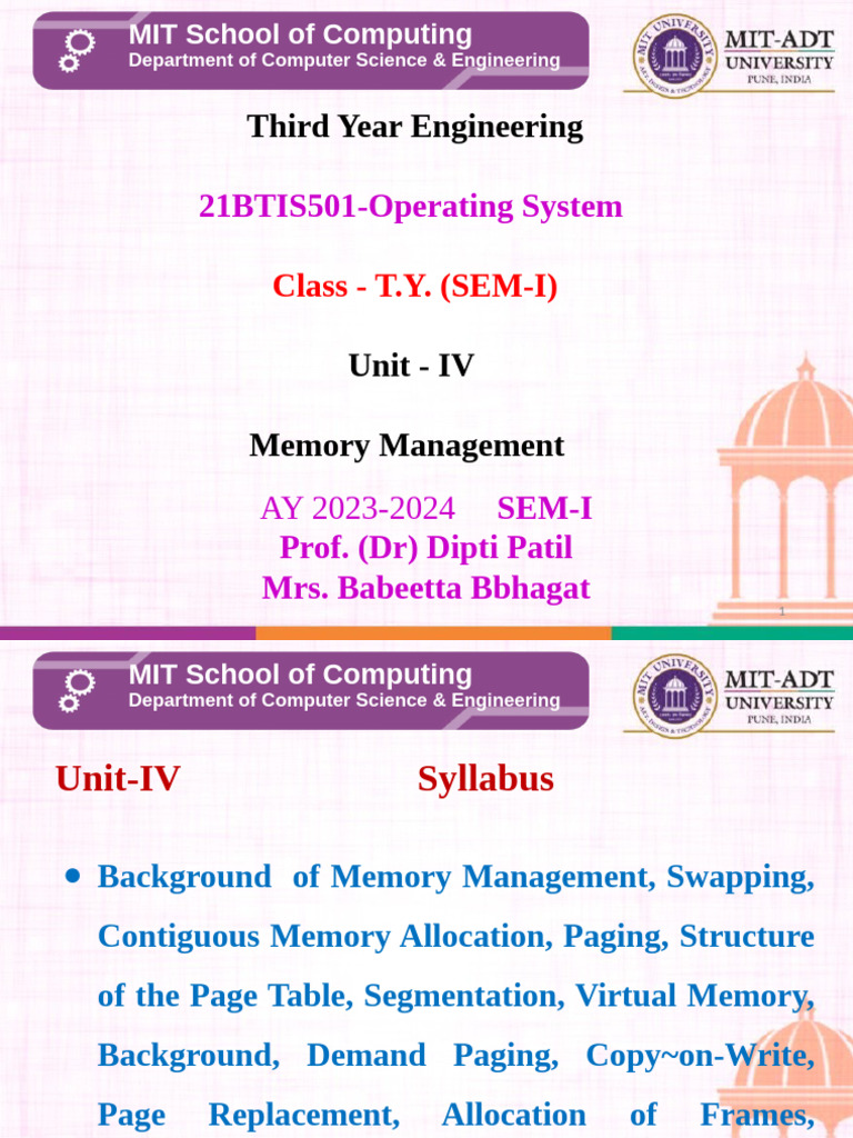 Unit-IV | PDF | Operating System | Process (Computing)
