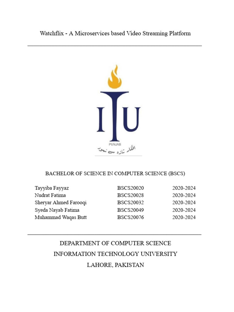 FYP Final Report - Watchfllix | PDF | Databases | Scalability