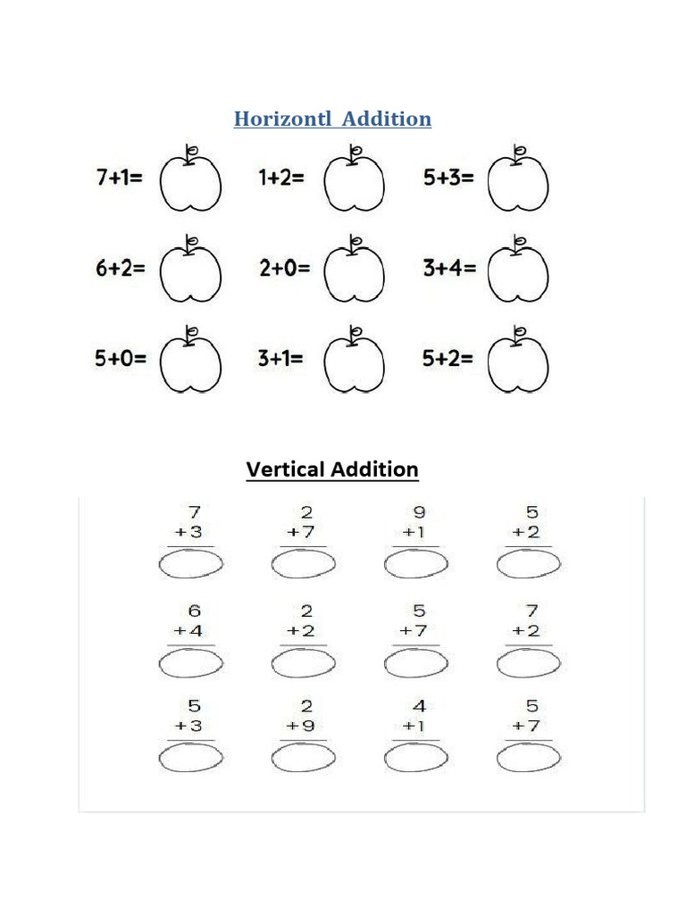 Seniors - Vertical Horizontal Addition | PDF
