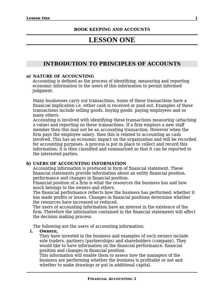 Principles of Accounting Notes | PDF | Debits And Credits | Balance Sheet