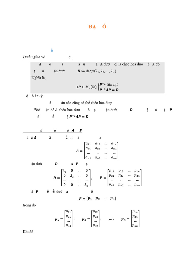 Chéo Hóa Và Không Gian Euclide | PDF