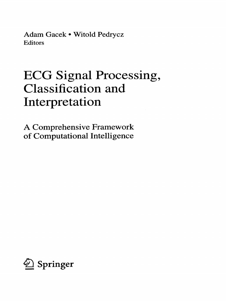 ECG Signal Processing, Classification and Interpretation | PDF