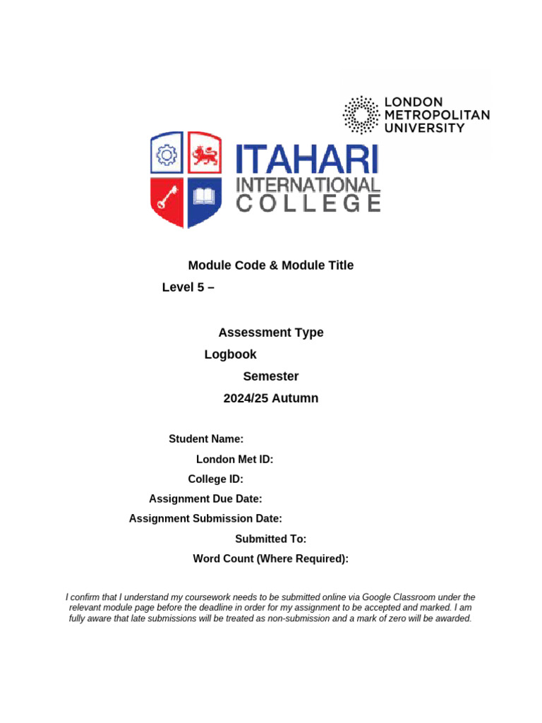 Logbook Cover Page 90156 90156 | PDF