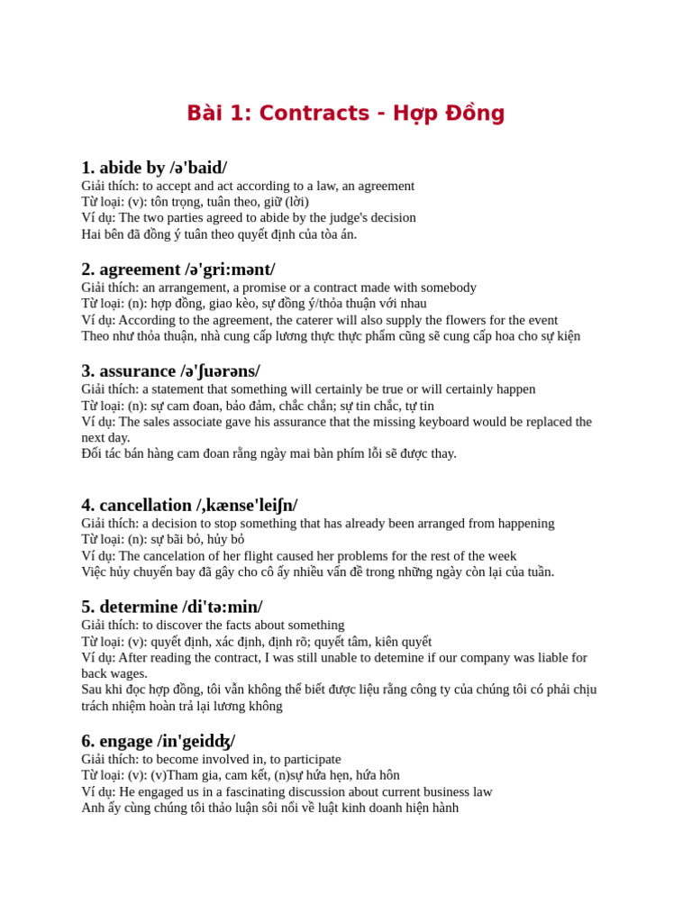 Toeic Vocabs | PDF