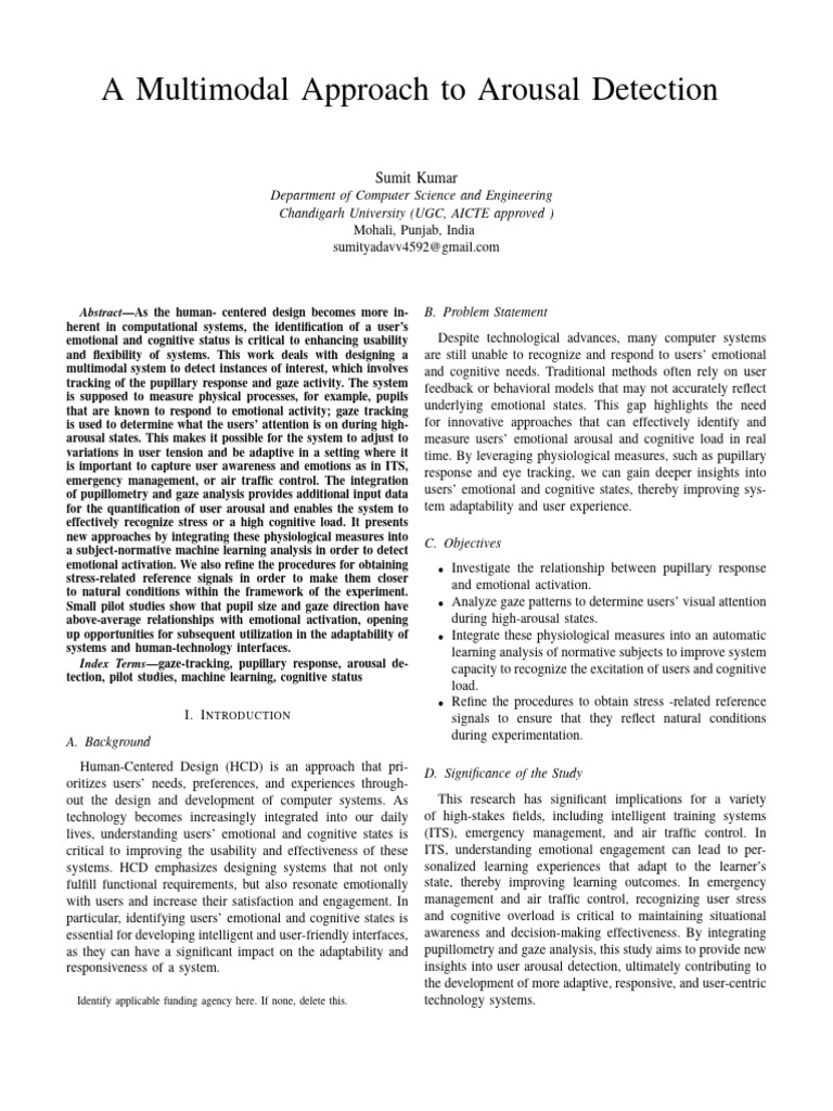 IEEE Conference Template 1 | PDF | Emotions | Human–Computer Interaction