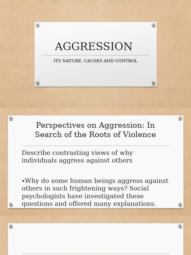 AGGRESSION | PDF | Aggression | Bullying