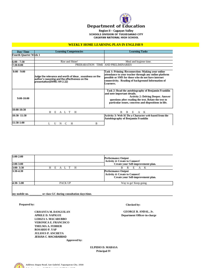 G9 ENGLISH WHLP 4th Quarter | PDF | Behavior Modification | Cognition