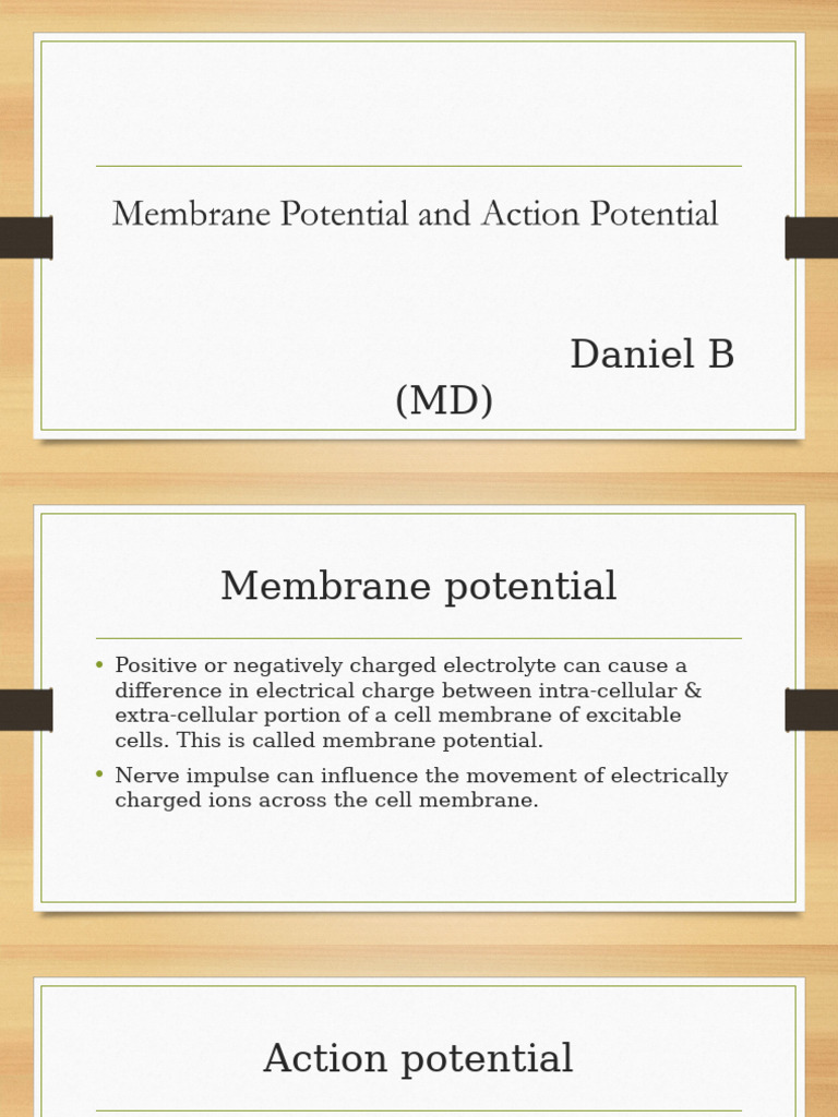 Membrane Potential and Action Potential | PDF | Action Potential | Membrane Potential