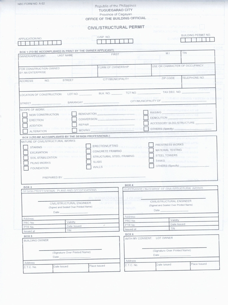 7-Civil Structurel Permit (Front Page) | PDF