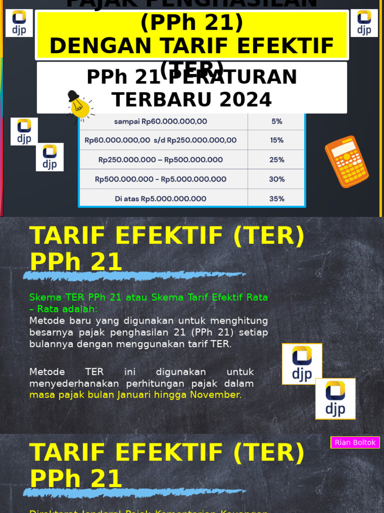 MENGHITUNG PPH 21 TER 2024 | PDF
