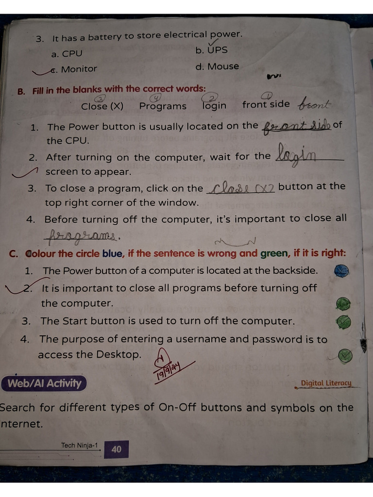 Class-1st Exercise PDF All Subjects | PDF