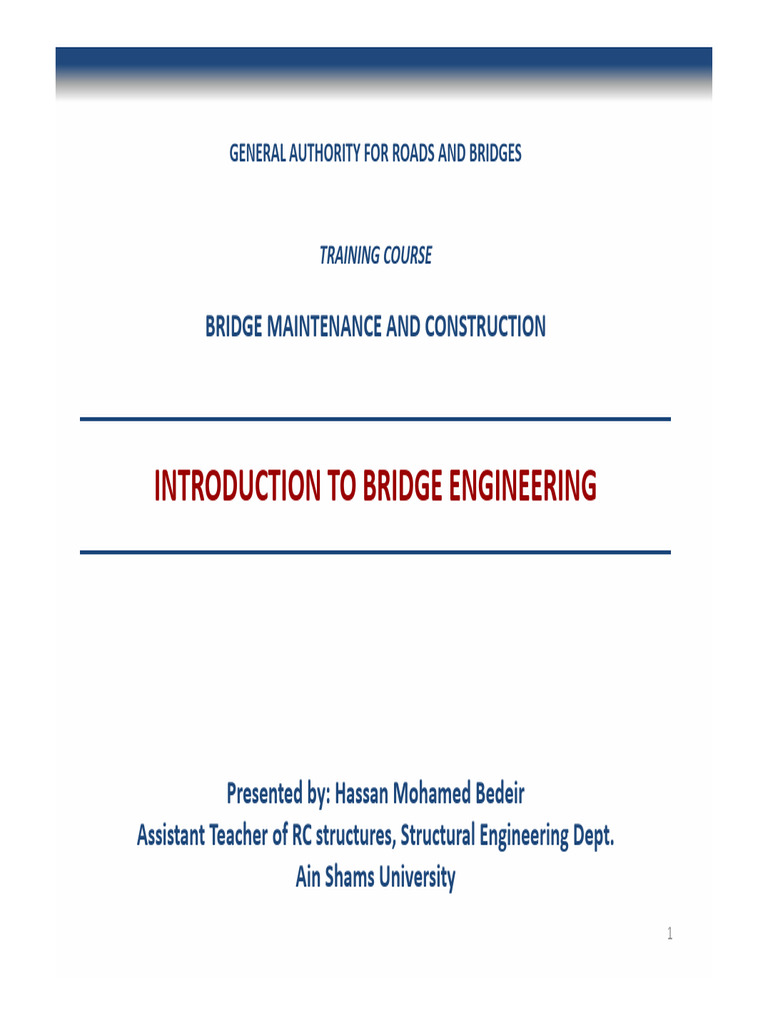 Introduction To Bridge Engineering | PDF | Bridge | Structural Engineering