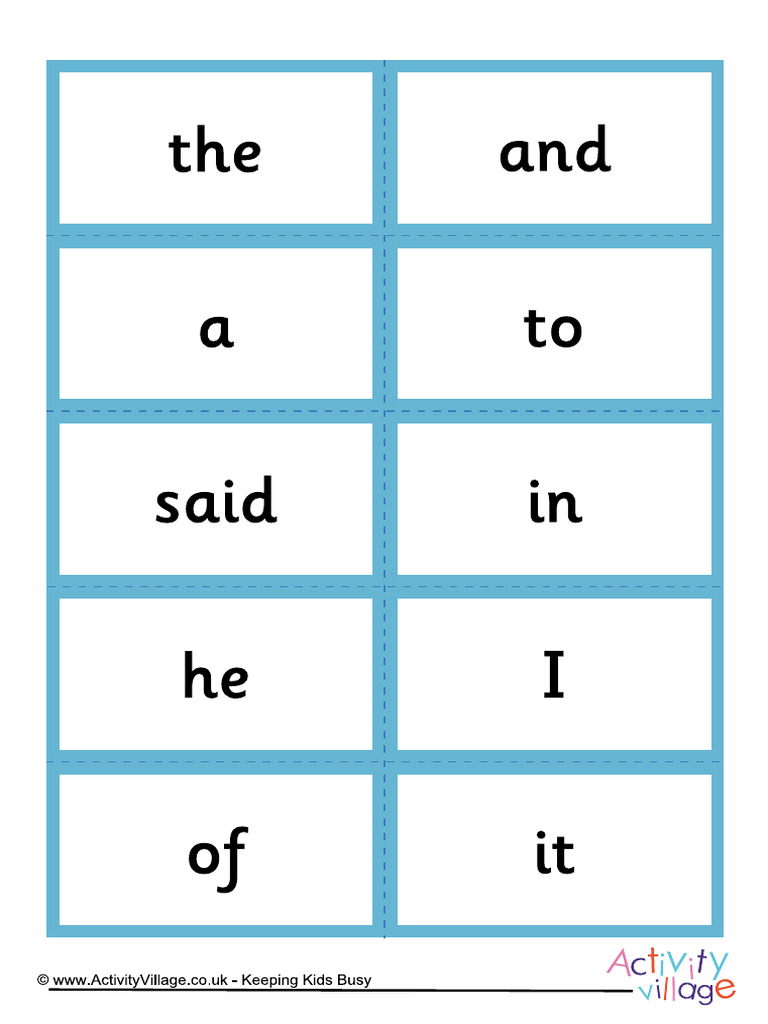 100 High Frequency Word Cards | PDF