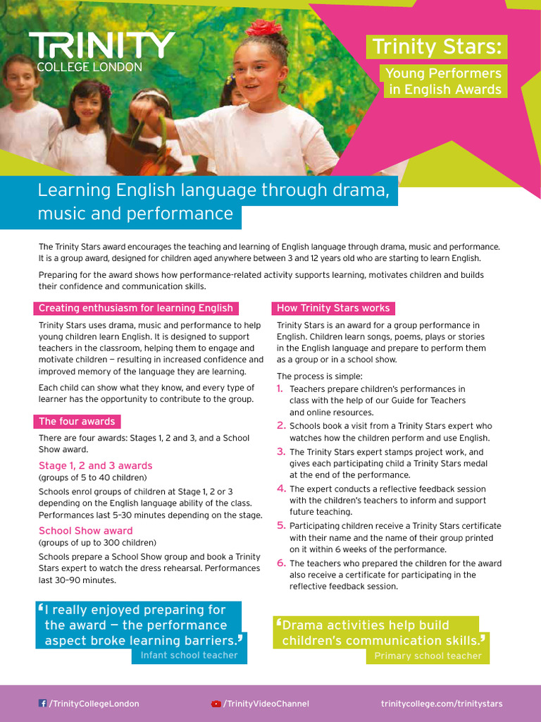 ESOL-FACS-06 (STA-03) Trinity Stars Factsheet | PDF | Teachers | Learning