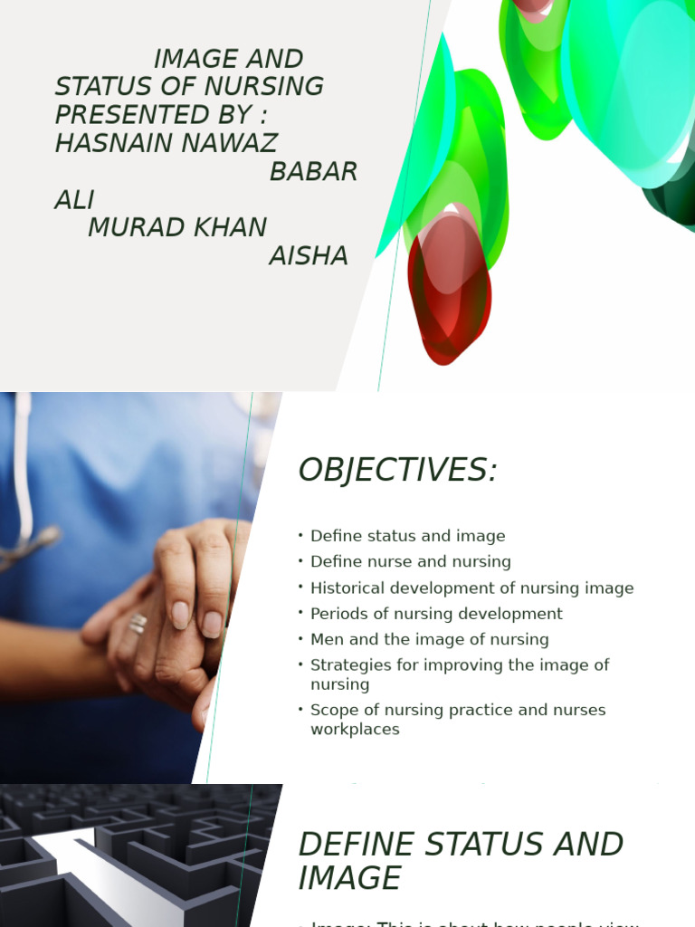 Nursing Status and Image Overview | PDF | Nursing | Social Programs
