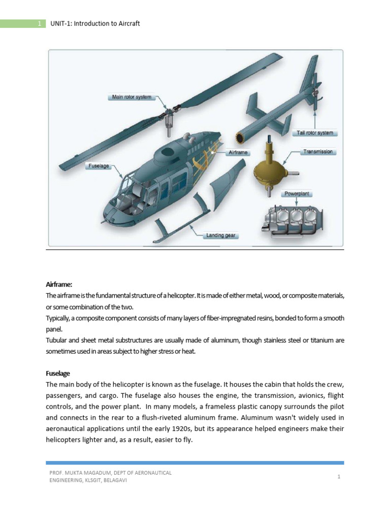 Helicopter Structure & Materials Guide | PDF | Helicopter Rotor | Steel