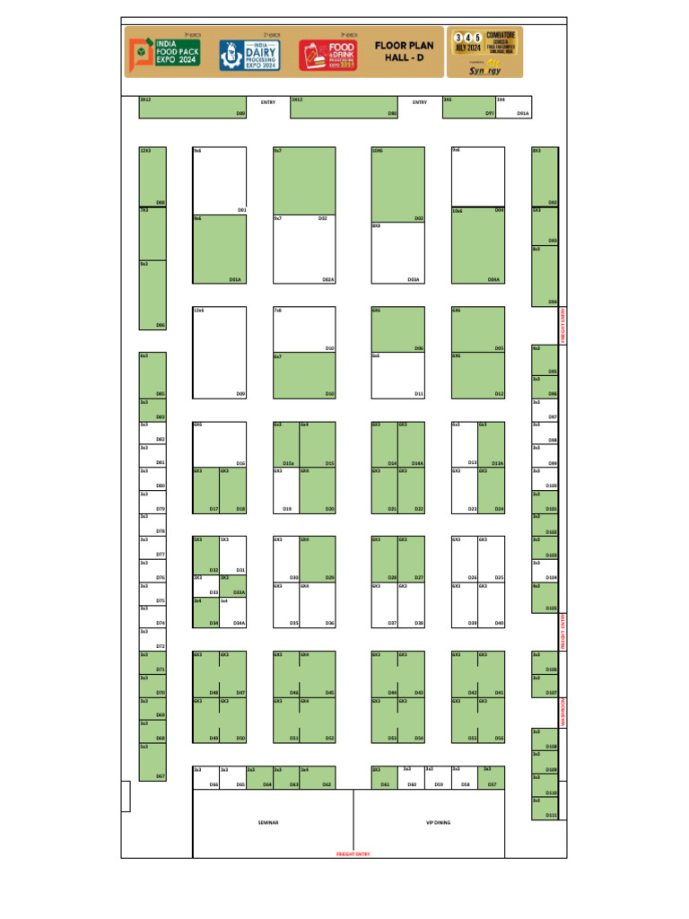 FDP Updated Floor Plan 2024 - HALL D | PDF
