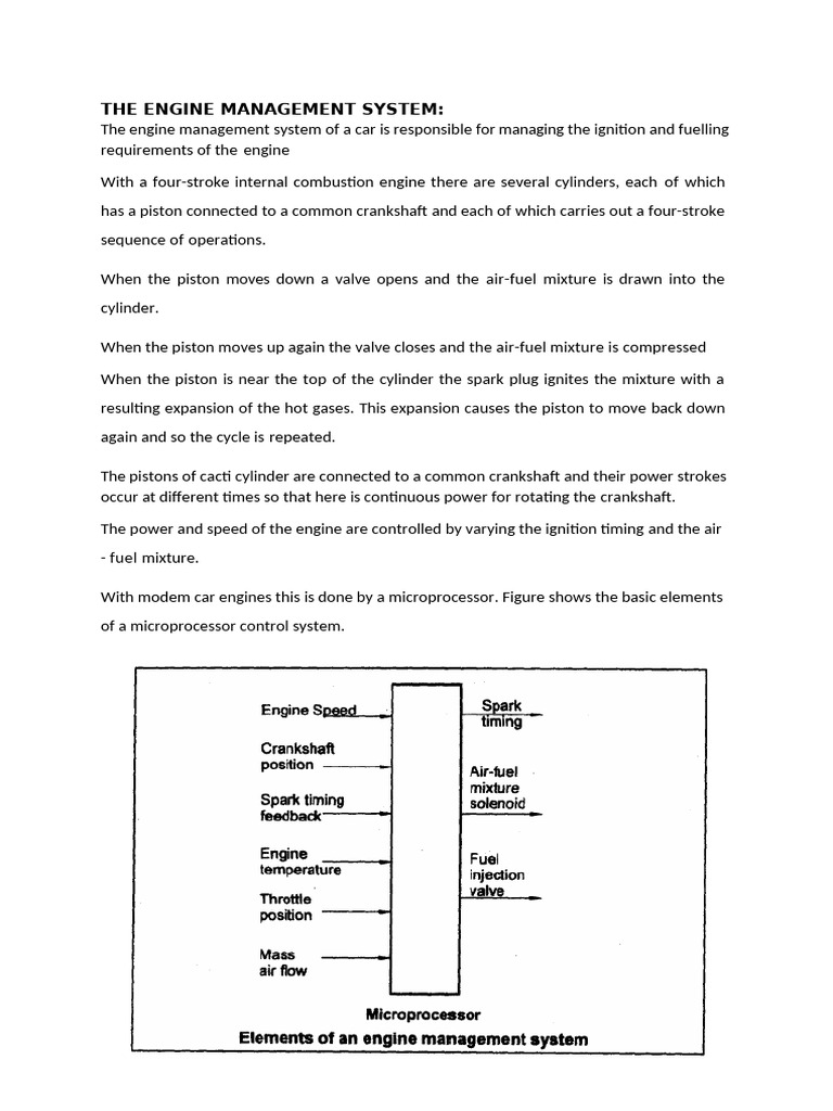Car Engine Management Basics | PDF