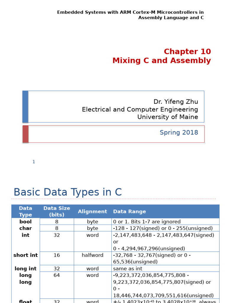 Chapter 10 C and Assembly | PDF | Integer (Computer Science) | Computing