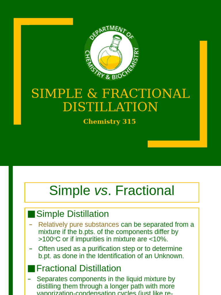 Simple Fractional Distillations Su21 | PDF | Distillation | Analytical Chemistry