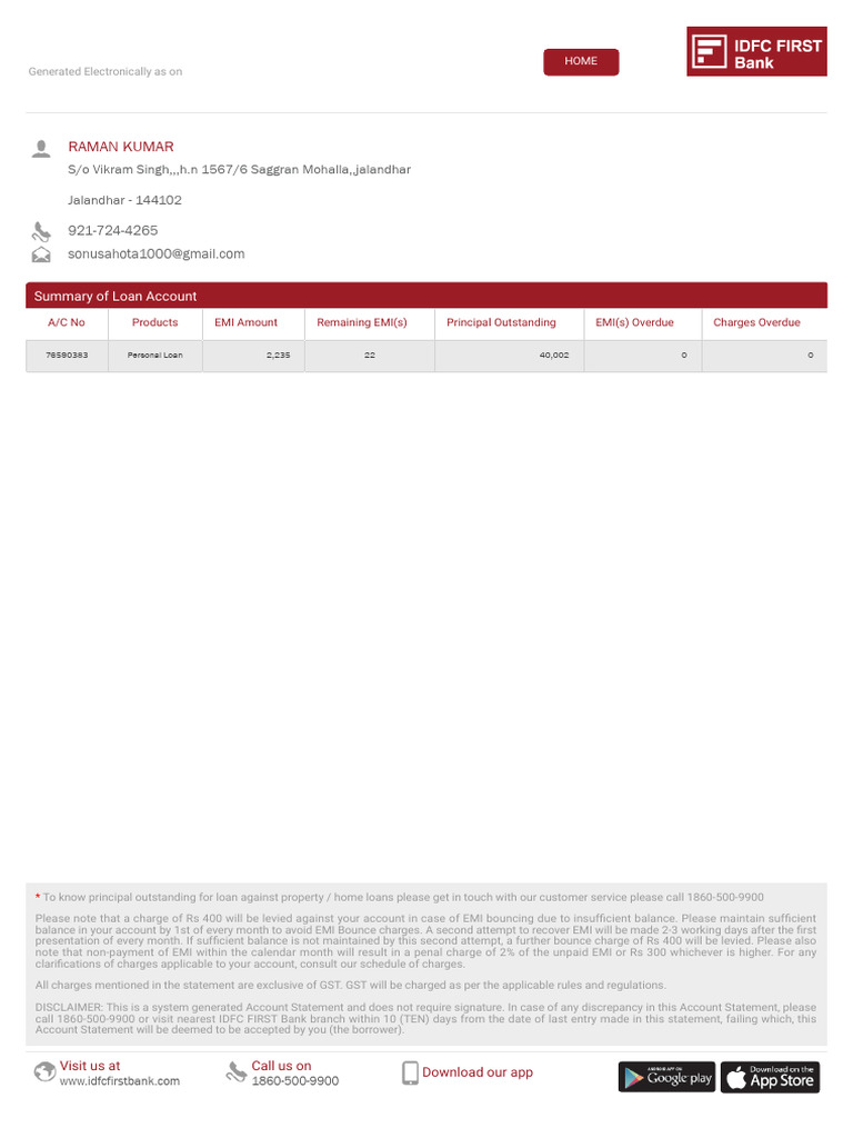 Combined I Statement | PDF | Payments | Cheque