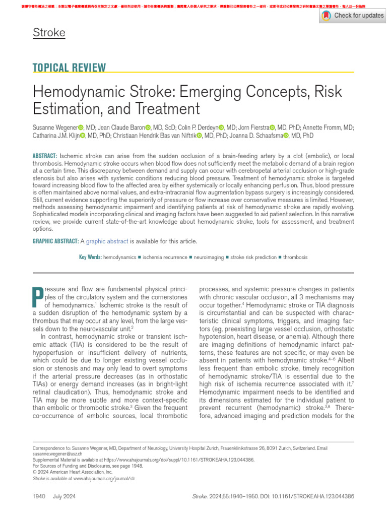 strokehemodinamik2024Juli | PDF | Stroke | Hemodynamics