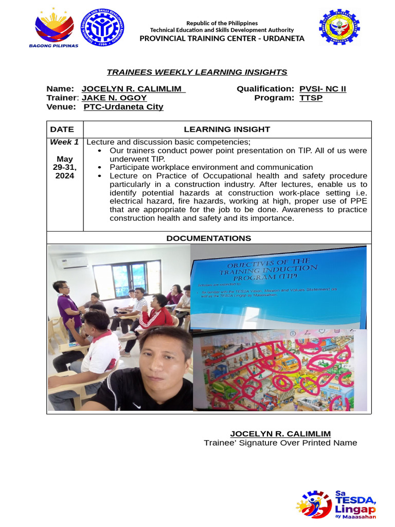 PVSI NC2 - LEARNING INSIGHTS - Week 1 Week 8 - JR Calimlim - 18jul2024 | PDF | Photovoltaic ...