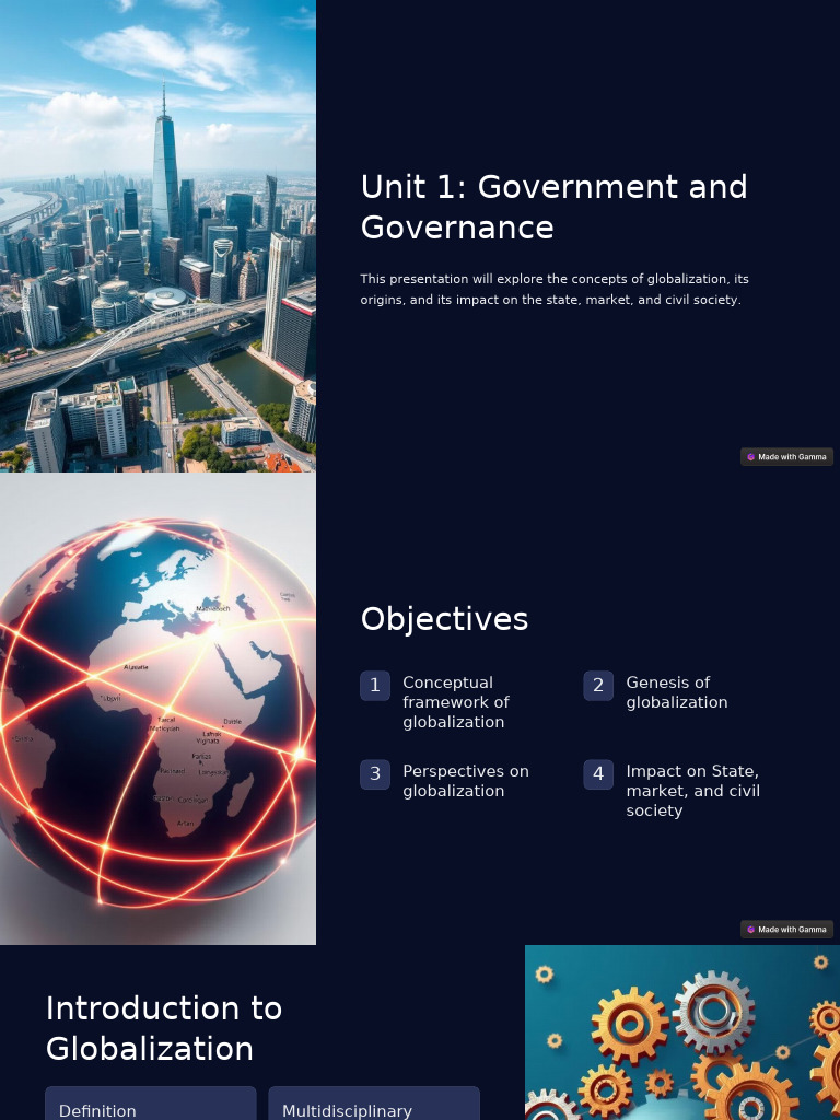 Unit 1 Government and Governance | PDF | Globalization | Non ...